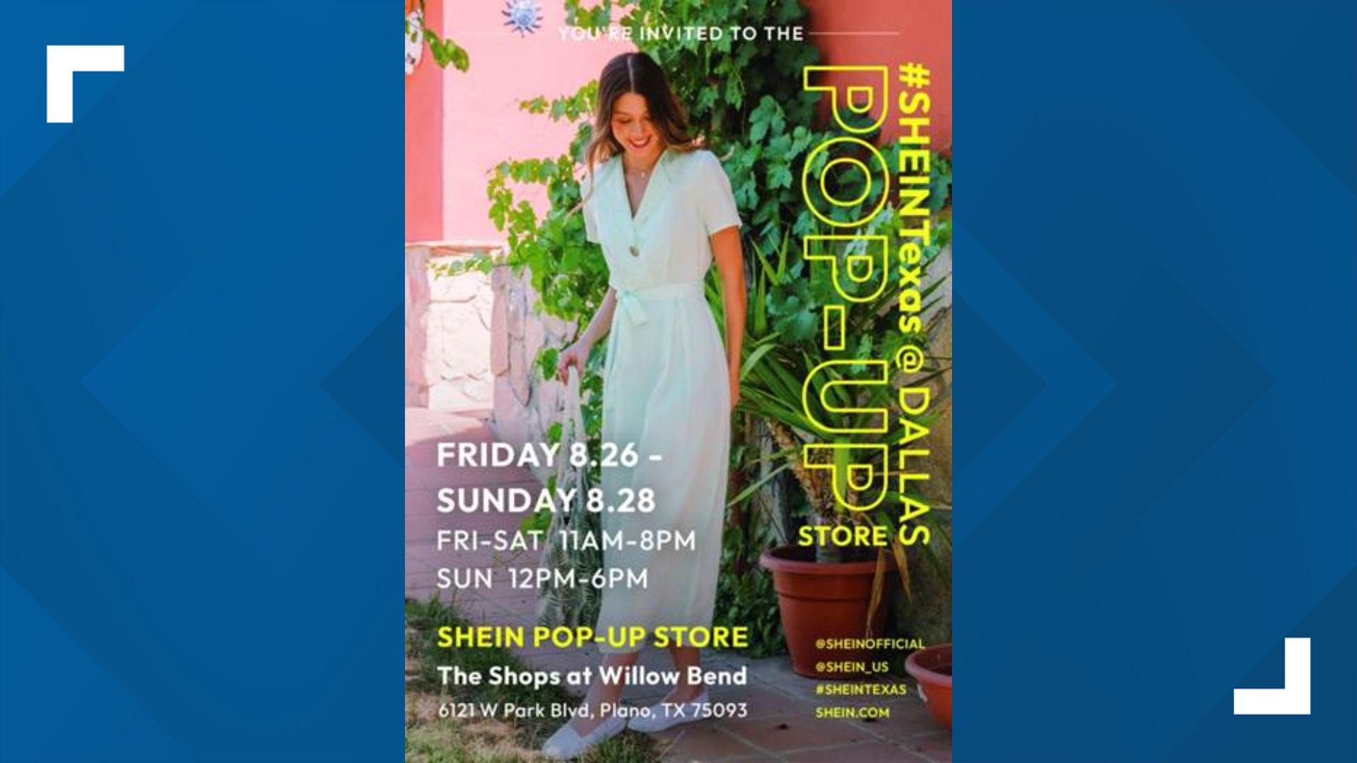 SHEIN pop up Dallas: Here's where you can get your haul | wfaa.com