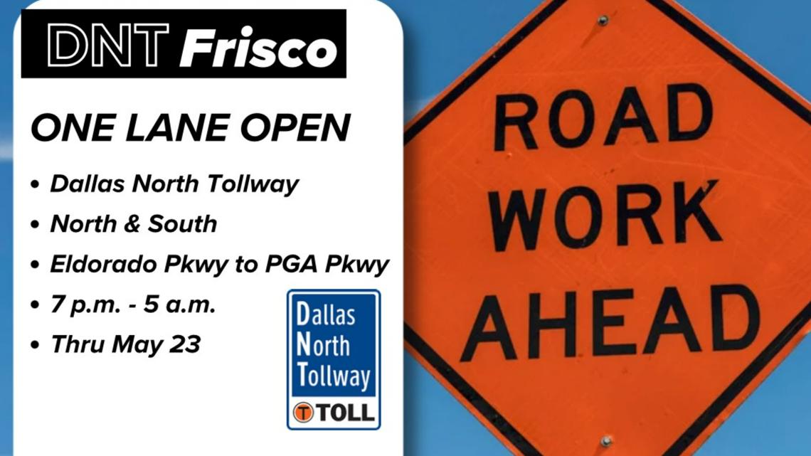 Dallas North Tollway widening project brings nightly closures | wfaa.com