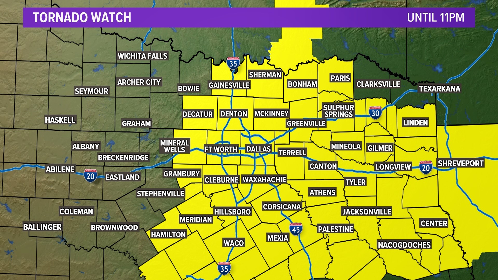 Dallas weather: Timeline for severe storms on Sunday | wfaa.com