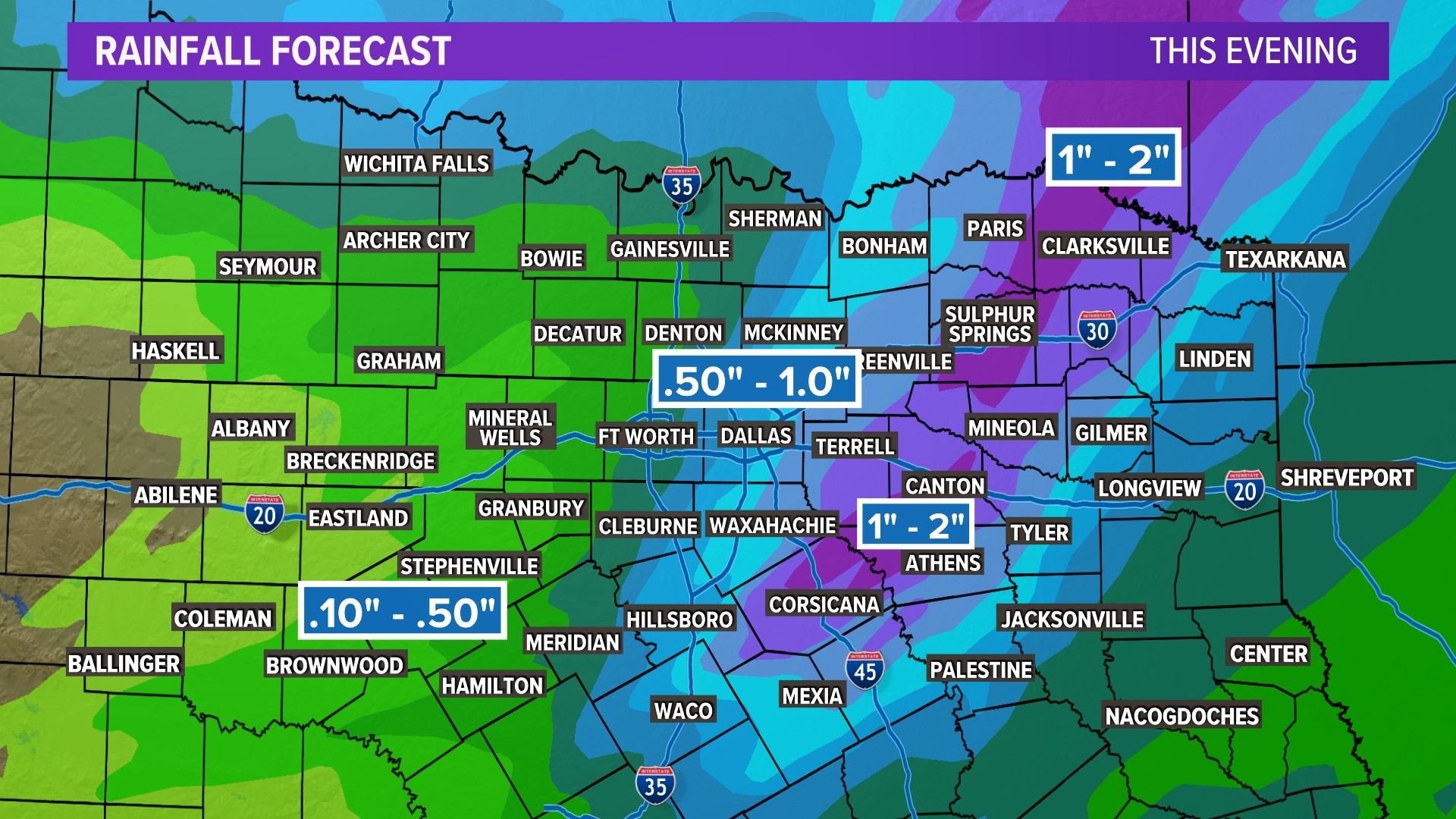 DFW weather radar: Rain and storms forecast for Monday | wfaa.com