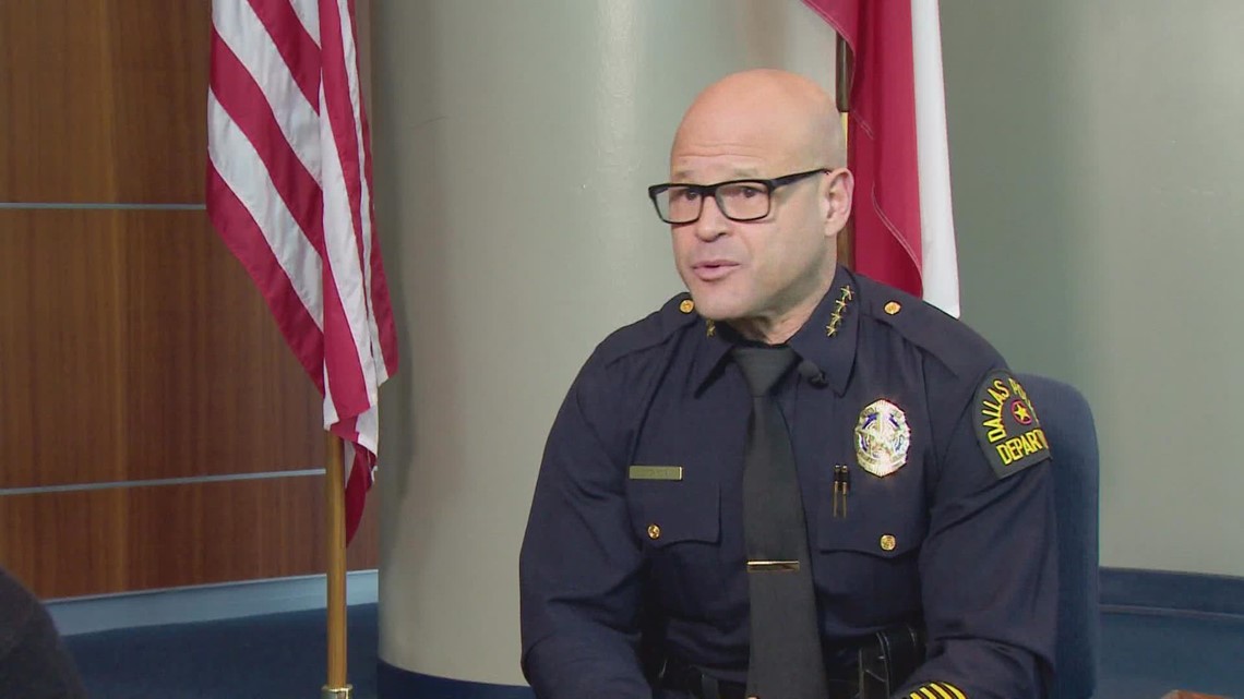 One-on-one with Dallas Police Chief Garcia | Report shows violent crime ...