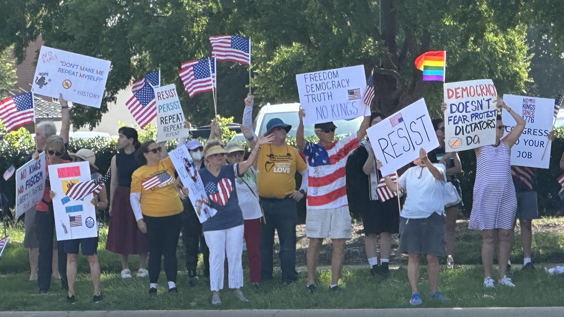 No Kings protest: Rallies in North Texas over Trump, immigration, ICE ...