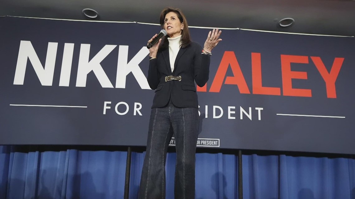 Nikki Haley speaking in Fort Worth on Monday ahead of Super Tuesday ...