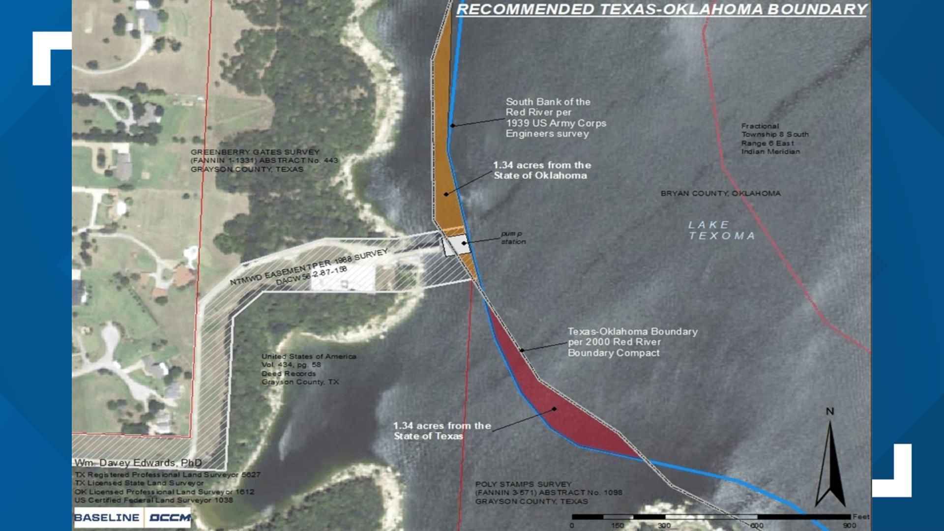 Texas-Oklahoma boundary redrawn at Lake Texoma | wfaa.com