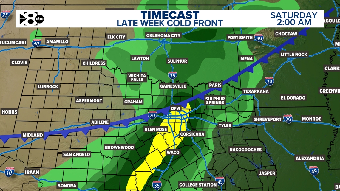 DFW Weather: End of week rain timeline | wfaa.com