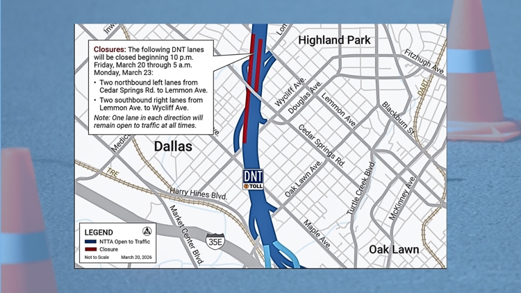 Expect delays: Weekend lane closures planned on Dallas North Tollway ...