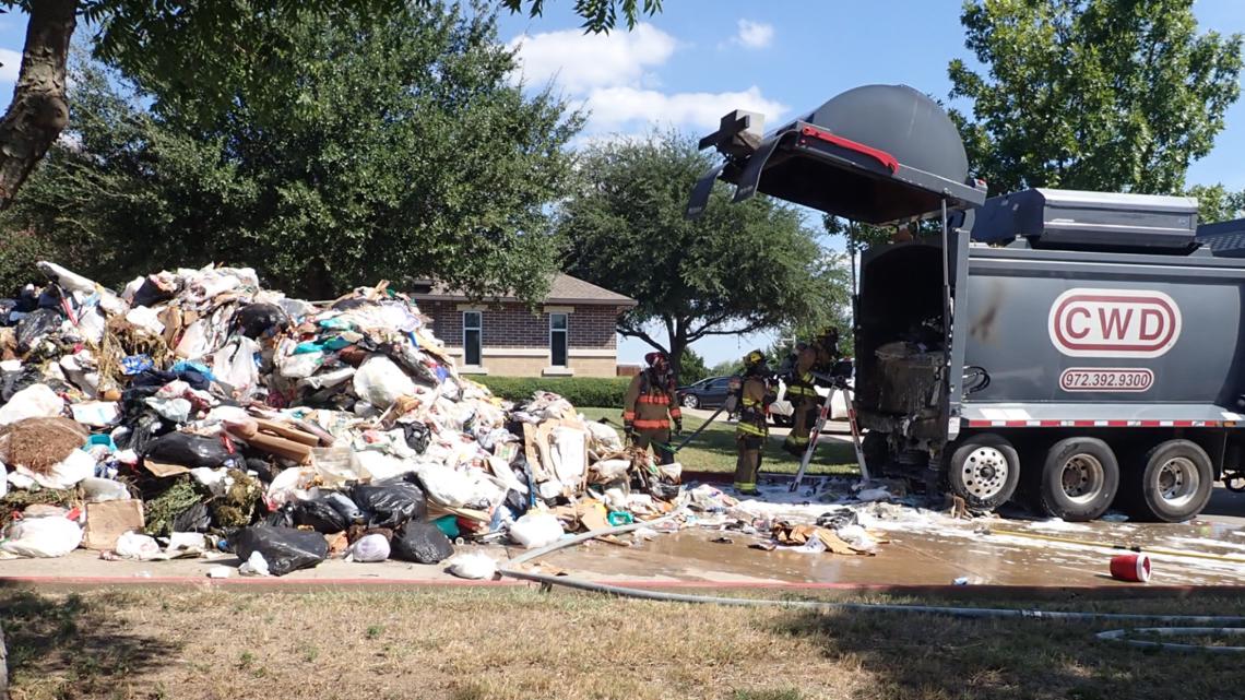 Truck dumps smoldering garbage in front of Texas fire station | wfaa.com