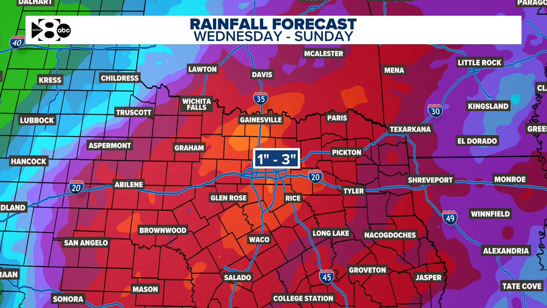 WFAA Weather Alert Day: Widespread rain arrives this week | wfaa.com