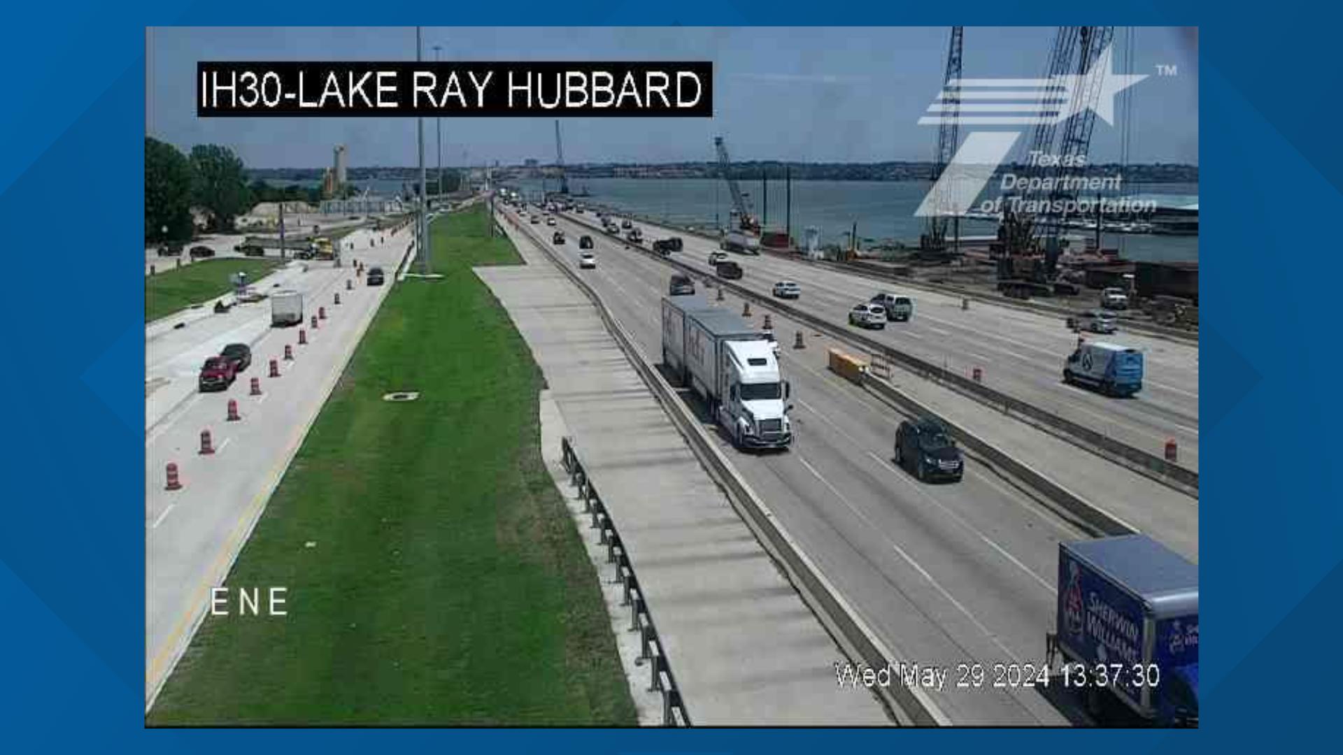 Working continuing on I-30 Lake Ray Hubbard Bridge expansion | wfaa.com