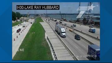 Working continuing on I-30 Lake Ray Hubbard Bridge expansion | wfaa.com
