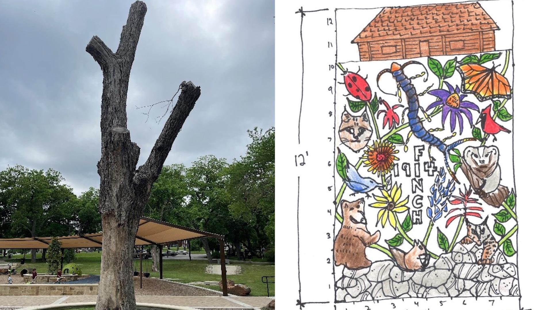 Finch Park project in McKinney carves history into tree trunk | wfaa.com