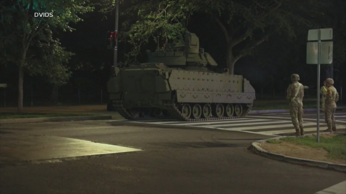 Tanks, armored vehicles lining Washington, DC streets ahead of Saturday ...