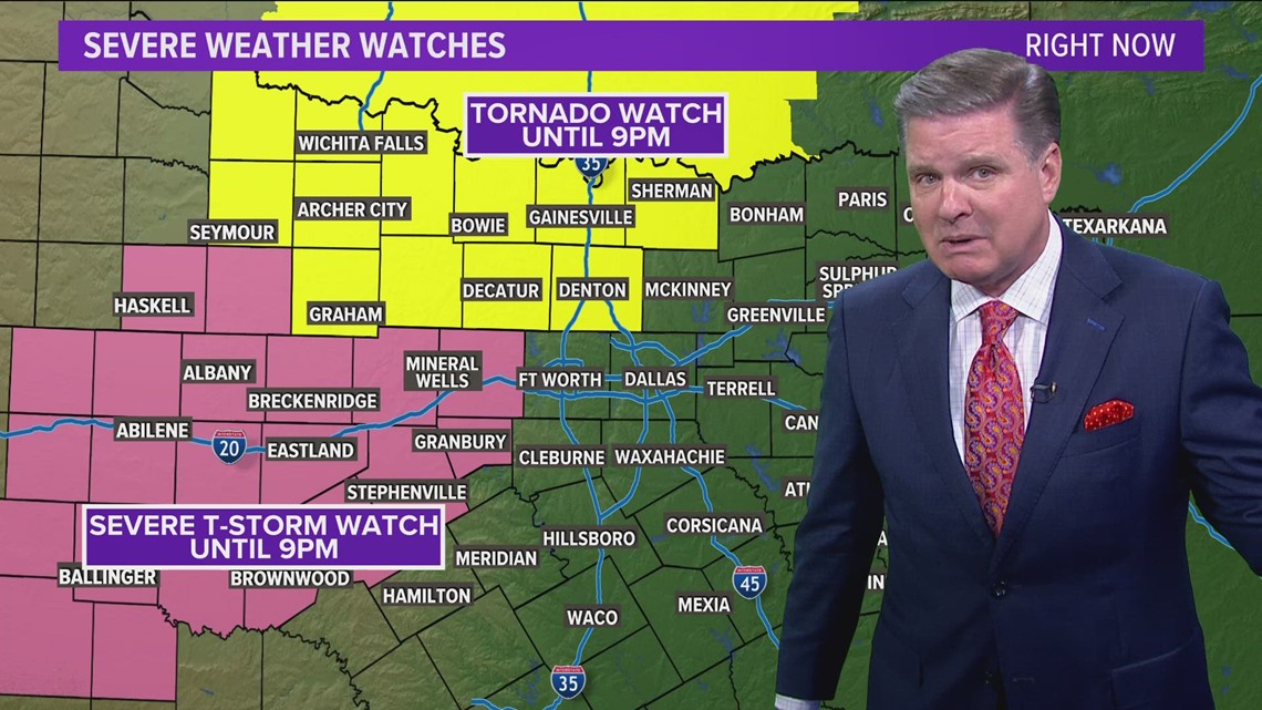 DFW Weather | Severe thunderstorm watch, tornado watch in place around ...