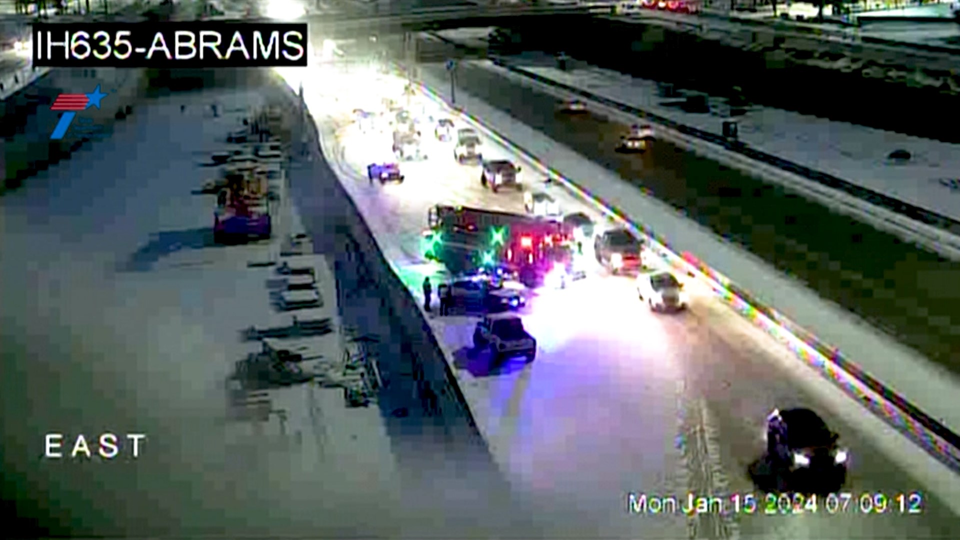 Crash on LBJ Freeway (I-635) and Abrams Road in Dallas | 1.15.24 | wfaa.com