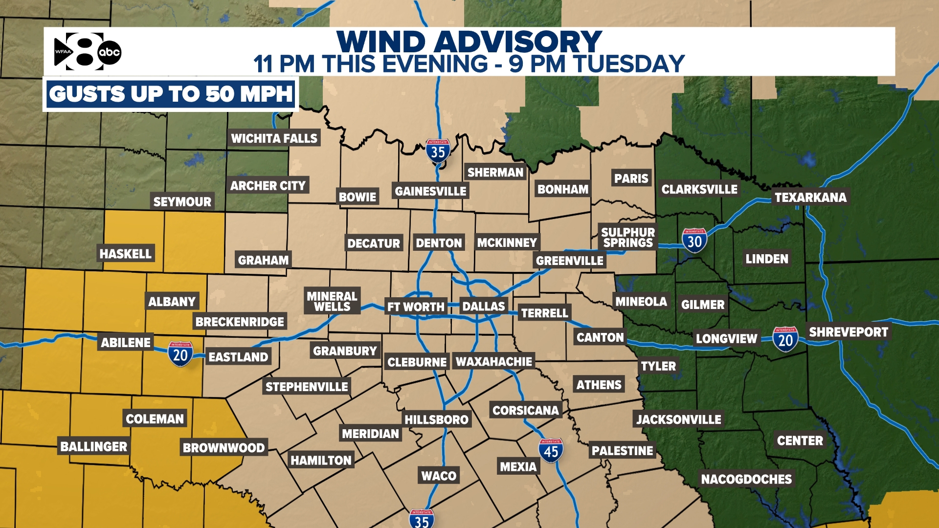 Dallas, Texas weather forecast: Strong winds will create dusty ...