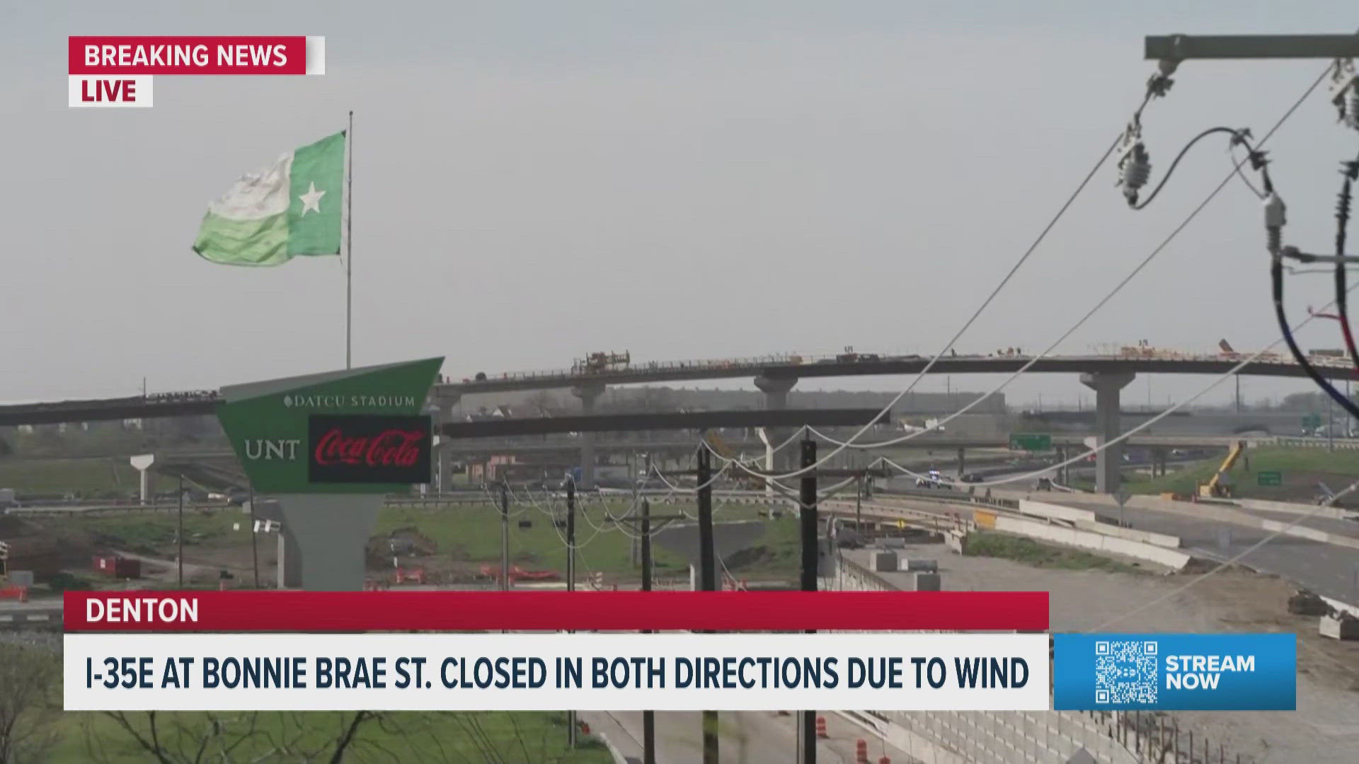 Blowing debris closes both directions of I-35E near UNT, officials say ...