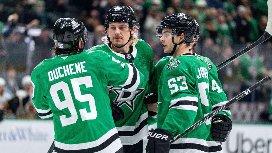 Stars end Bruins' 6-game winning streak with a dominant 6-2 victory ...