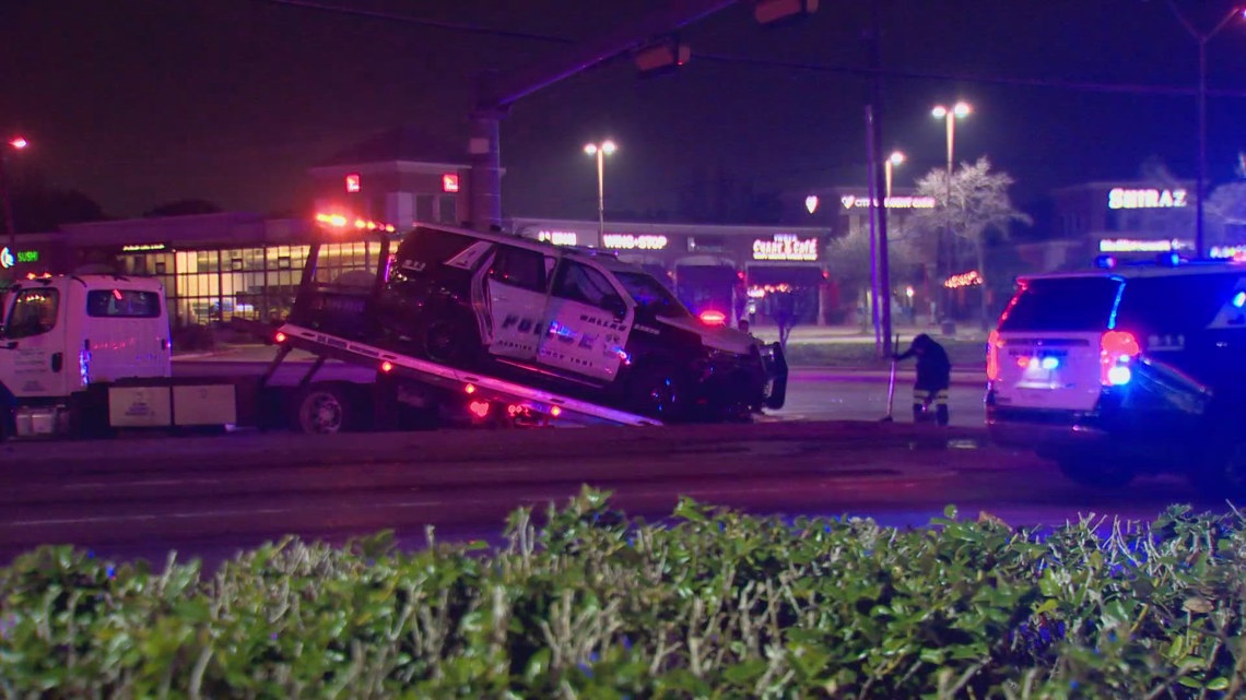 Police car involved in crash in Dallas Texas | wfaa.com