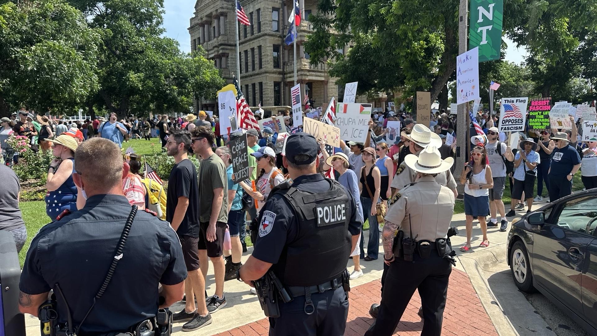No Kings protest: Rallies in North Texas over Trump, immigration, ICE ...
