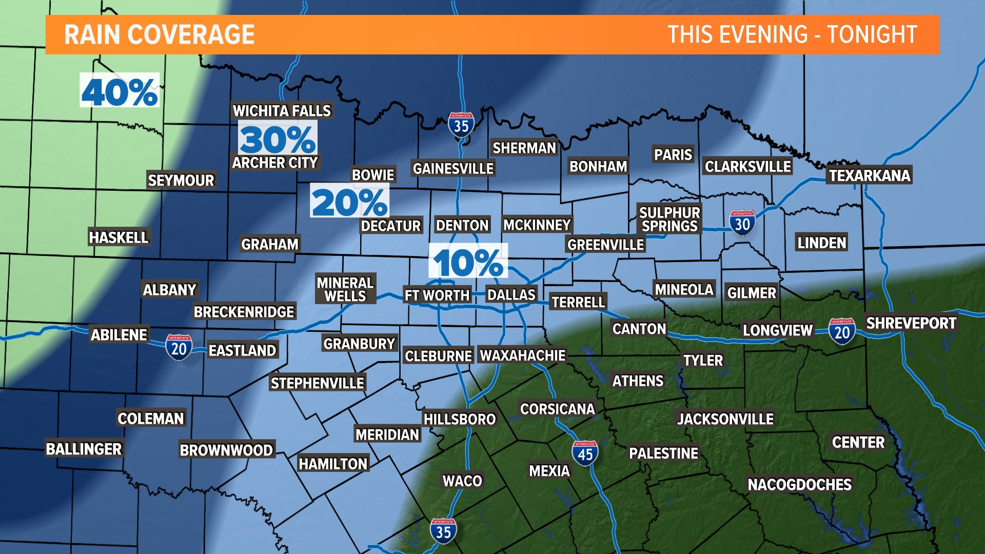 DFW Weather: Rain returns this week with a low risk of severe weather ...