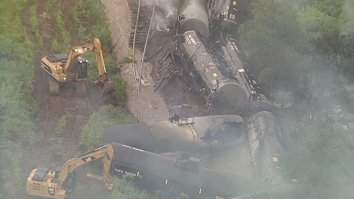 Fumes from train derailment cause evacuations in south Fort Worth ...