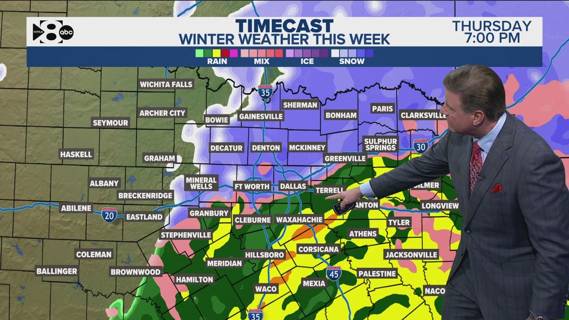 DFW Weather | More winter precipitation Thursday evening, snowfall ...