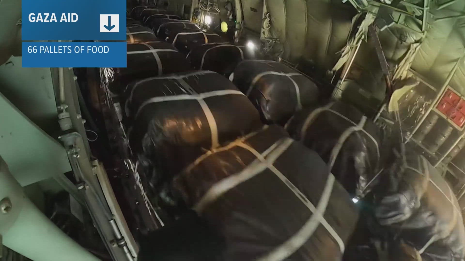 U.S. airdrops pallets of food into Gaza | wfaa.com