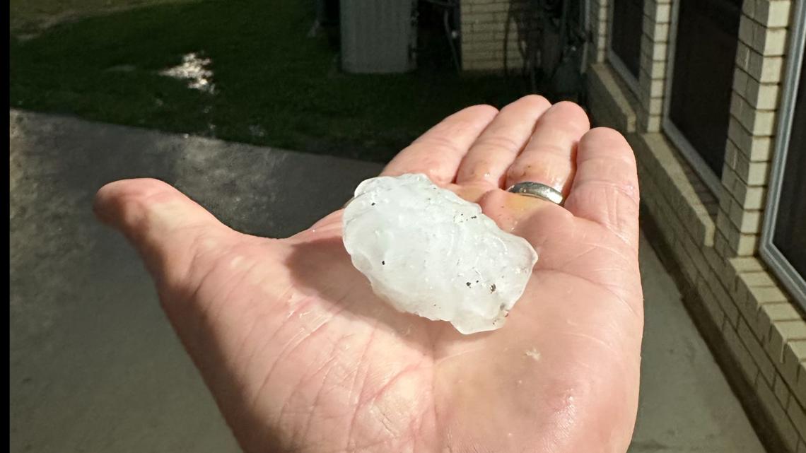 Golf ball-size hail and high winds hit North Texas Monday night | wfaa.com