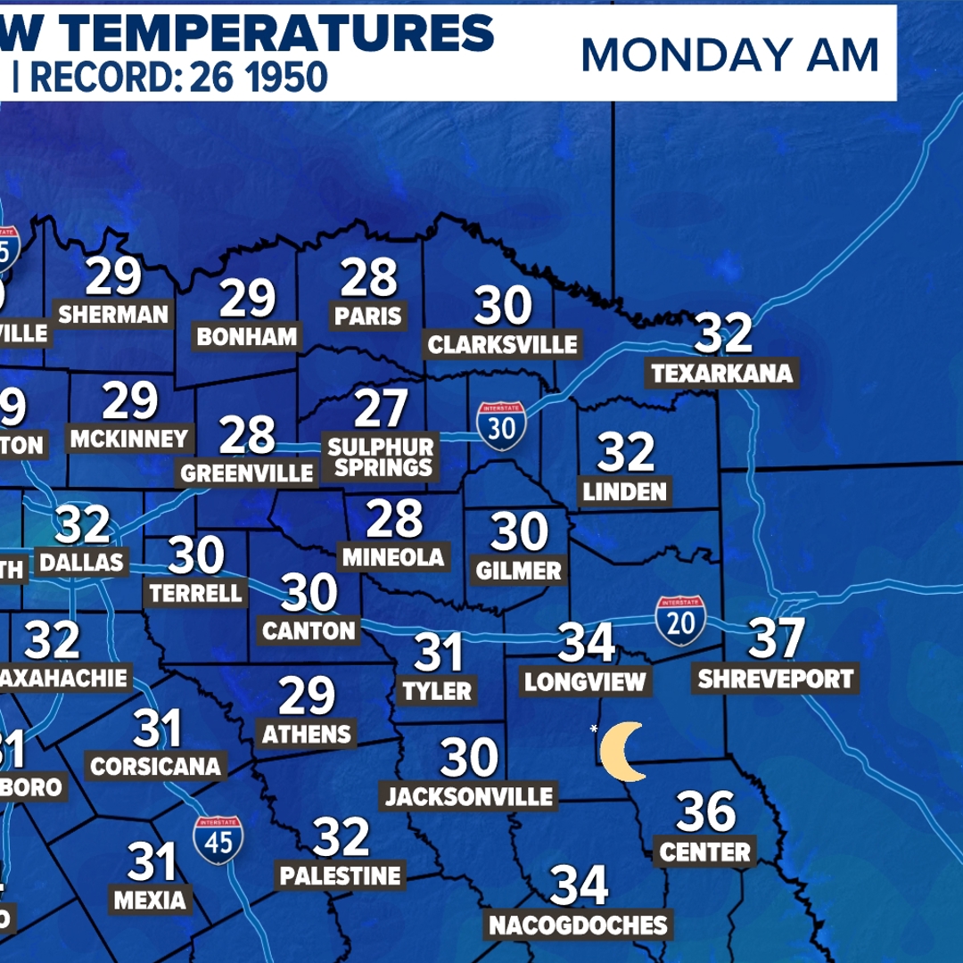 WFAA Weather Alert Day: First freeze of the season coming, coldest air ...