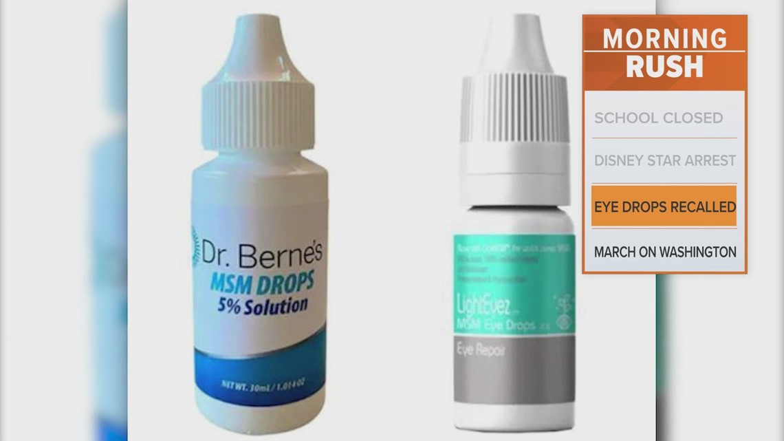 FDA issues warning for two MSM eye drops due to contamination | wfaa.com