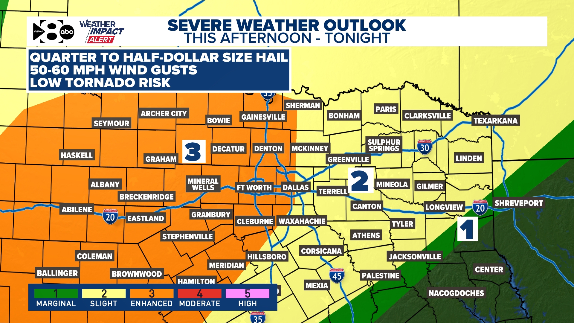 WFAA Weather Alert: Thunderstorms expected Tuesday afternoon through ...
