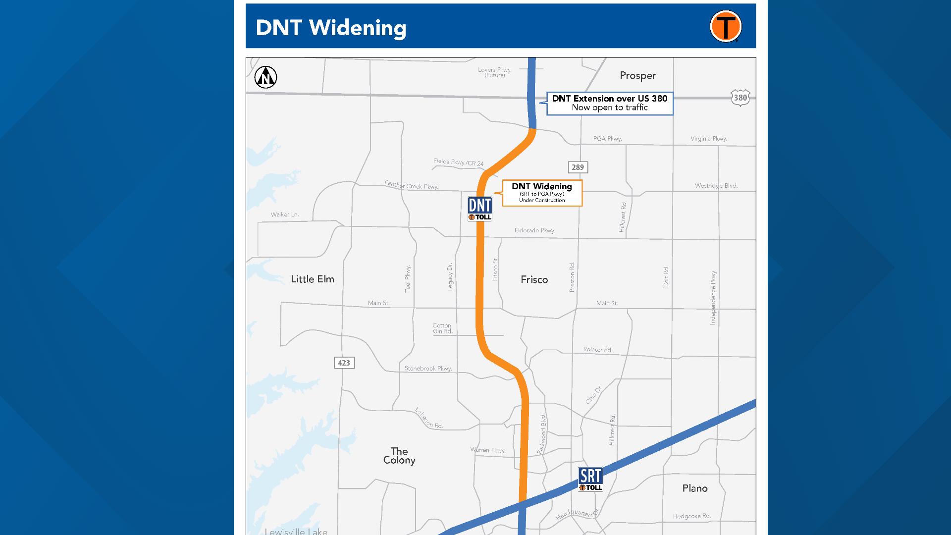 Frisco, Texas traffic closures on Dallas North Tollway Parkway | wfaa.com