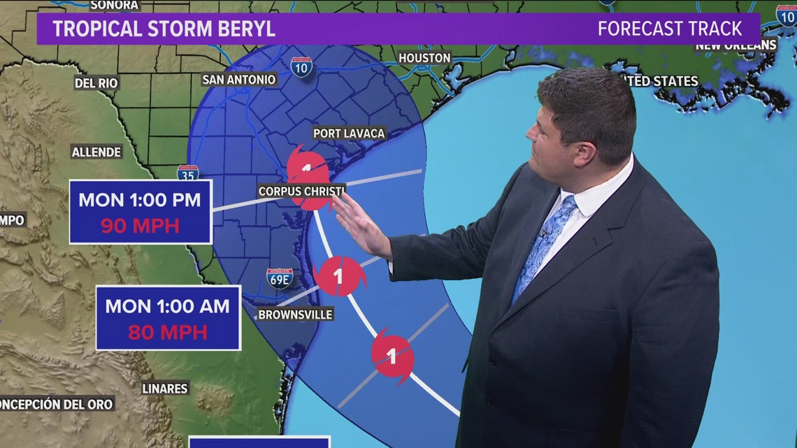 Tracking Hurricane Beryl: Texans begin prep for next week's landfall ...