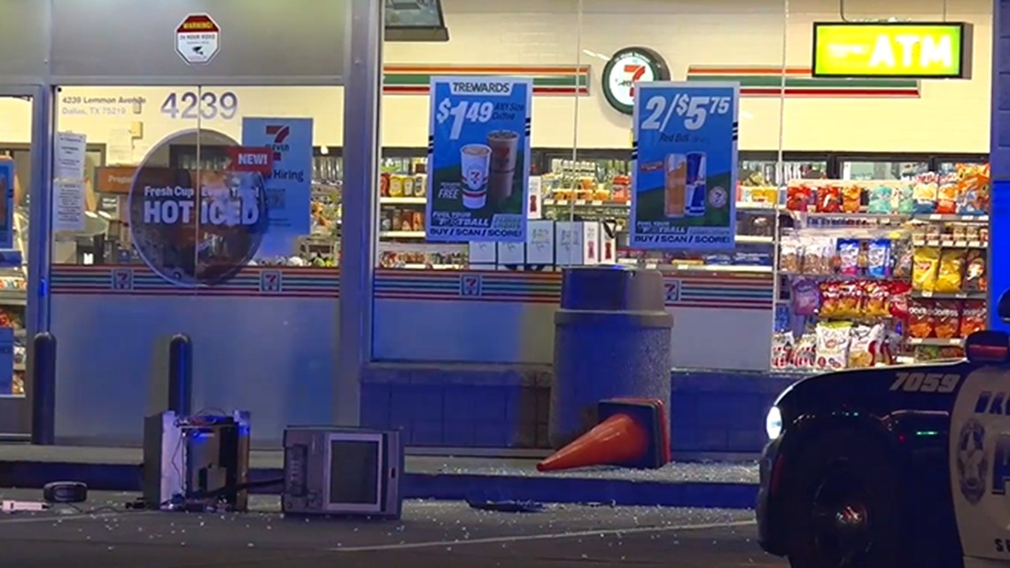 Dallas 7-Eleven robbery: Thieves pull out ATM with truck | wfaa.com