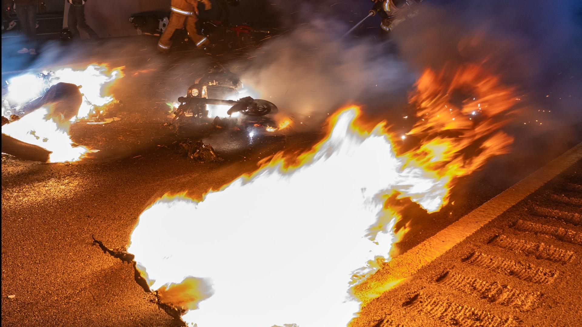PHOTOS: Wreck involving several motorcycles on I-35W in Fort Worth ...