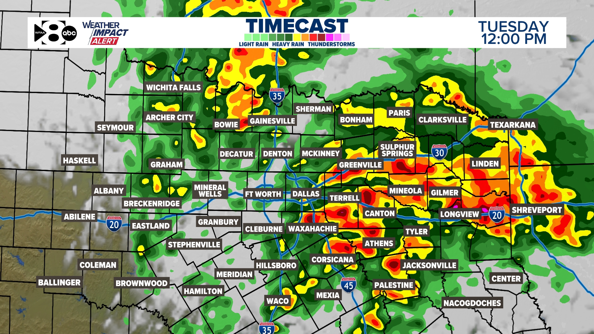 DFW Weather: Heavy rain forecast for North Texas on Tuesday | wfaa.com