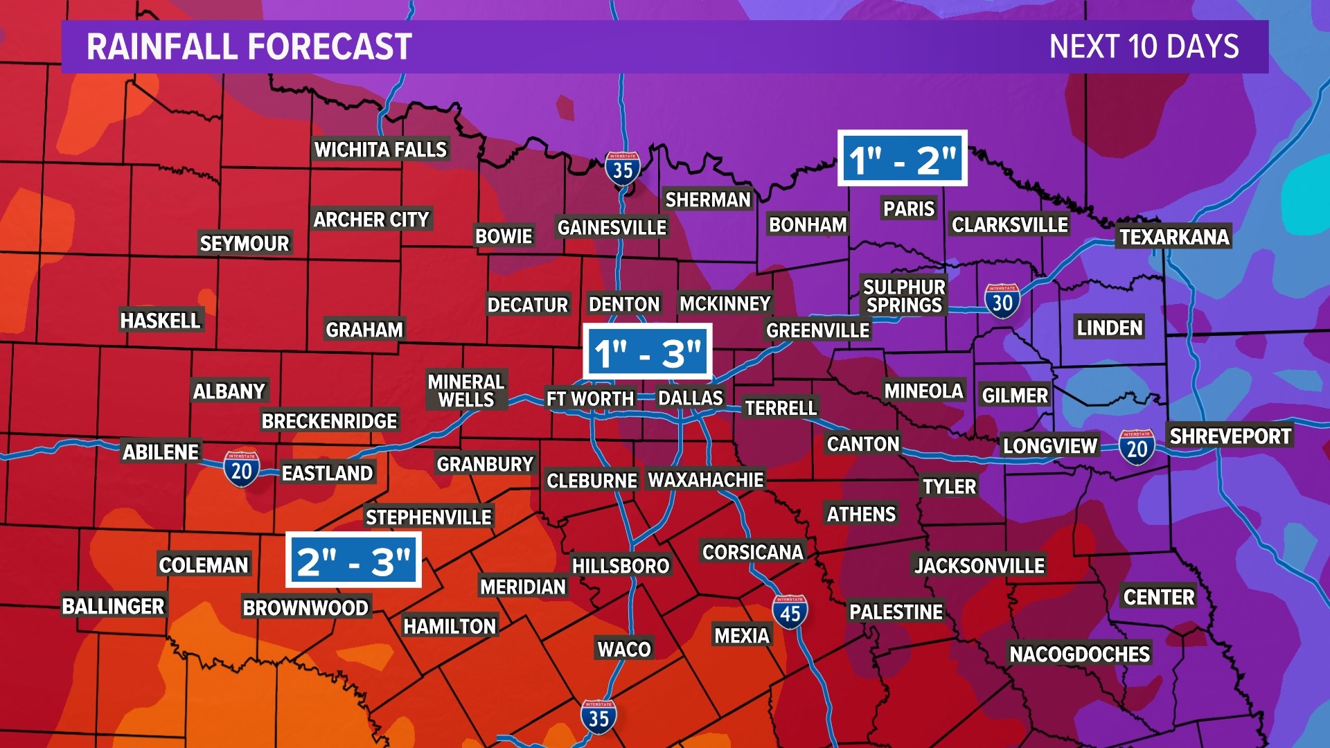 DFW WFAA Weather Forecast: Hot temps, storm chances Friday | wfaa.com
