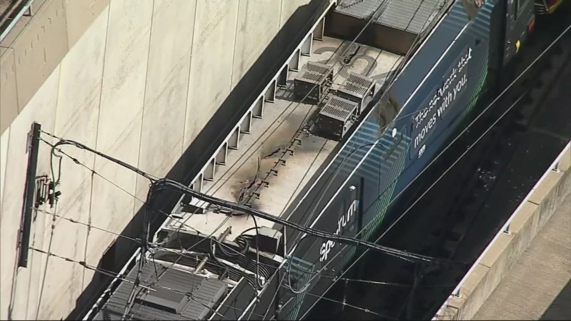Several DART passengers taken to hospital after train catches fire ...