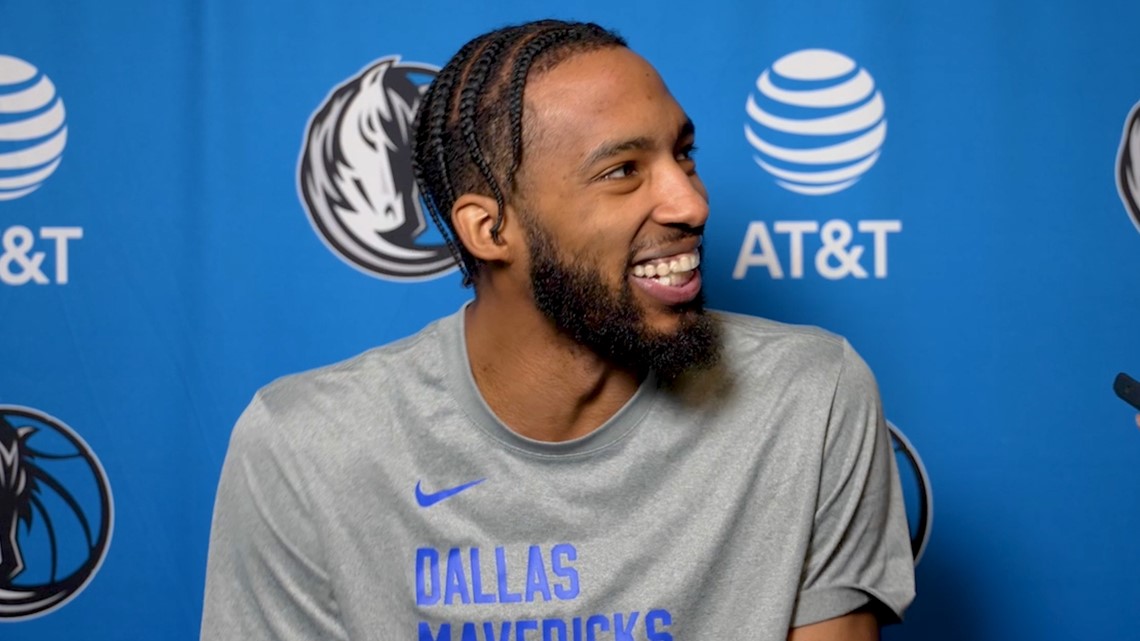 Forward Derrick Jones Jr. | Dallas Mavericks practice interview 12.05. ...