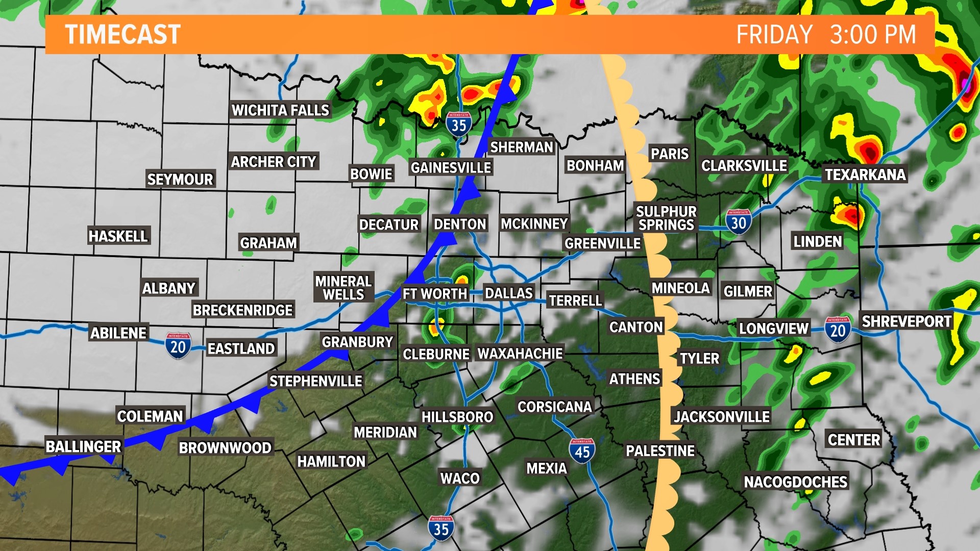 Dallas Texas weather: Severe thunderstorms, widespread rain ahead ...