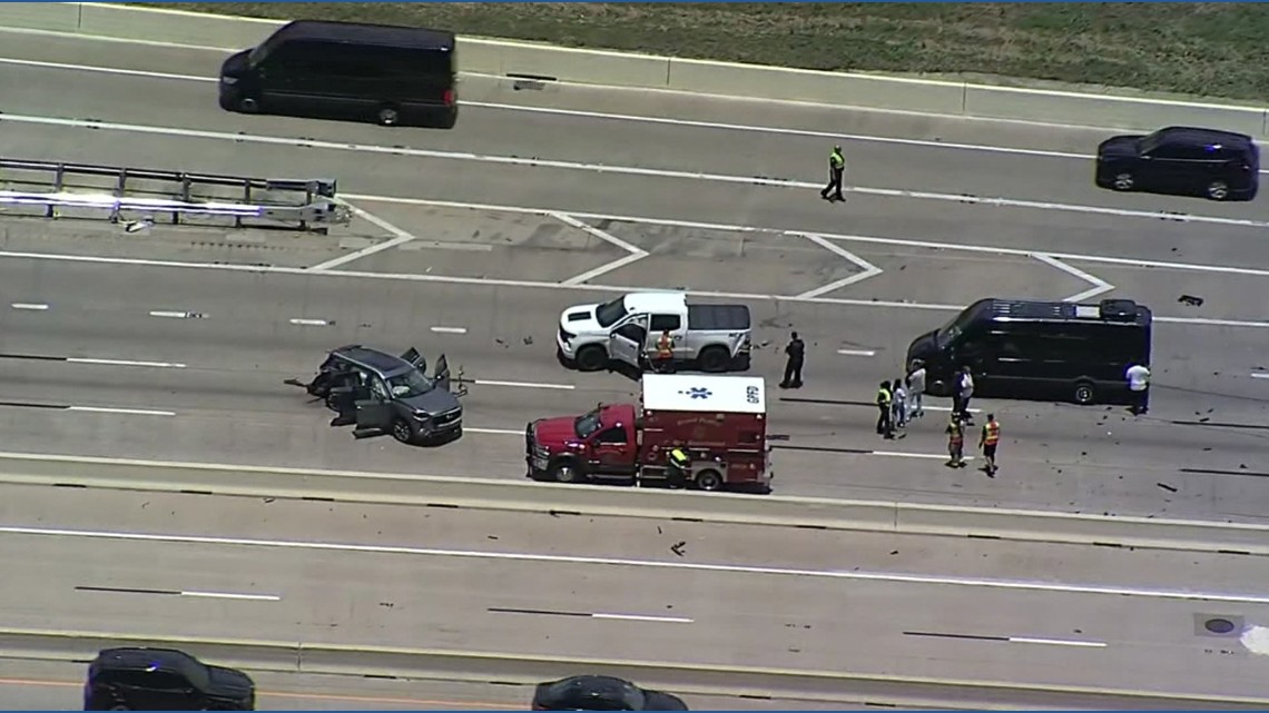 All westbound lanes of I-30 shut down at the President George Bush ...
