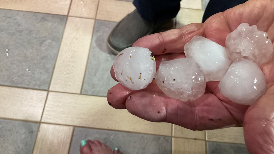 WFAA viewers share photos as large hail strikes D-FW, causes damage on ...