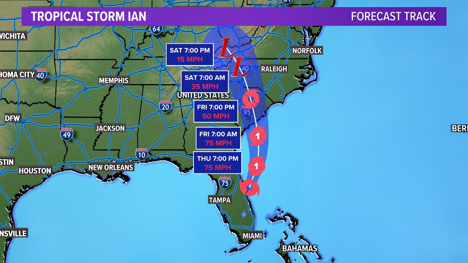 Hurricane Ian now a tropical storm: Latest forecast and path | wfaa.com