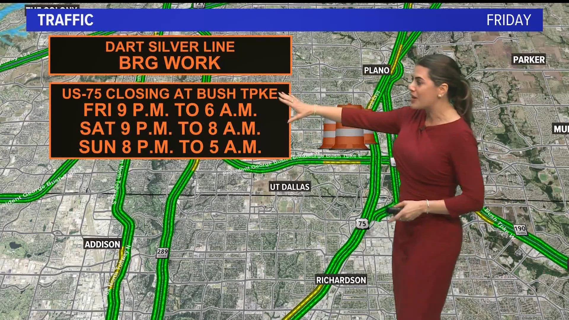 DART Silver Line work will shut down U.S. Highway 75 this weekend ...