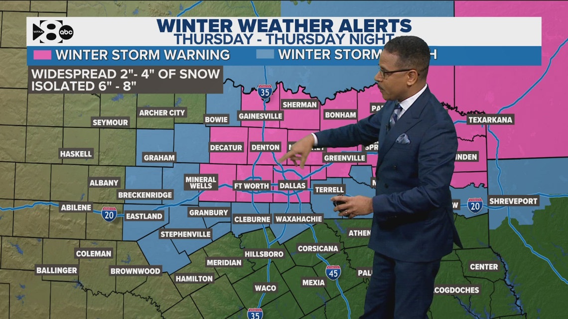 DFW Weather: Latest winter storm alerts Wednesday morning | wfaa.com