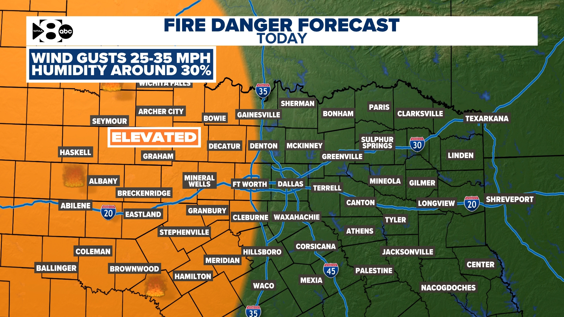 DFW Weather: Windy weather brings elevated fire danger, cold mornings ...