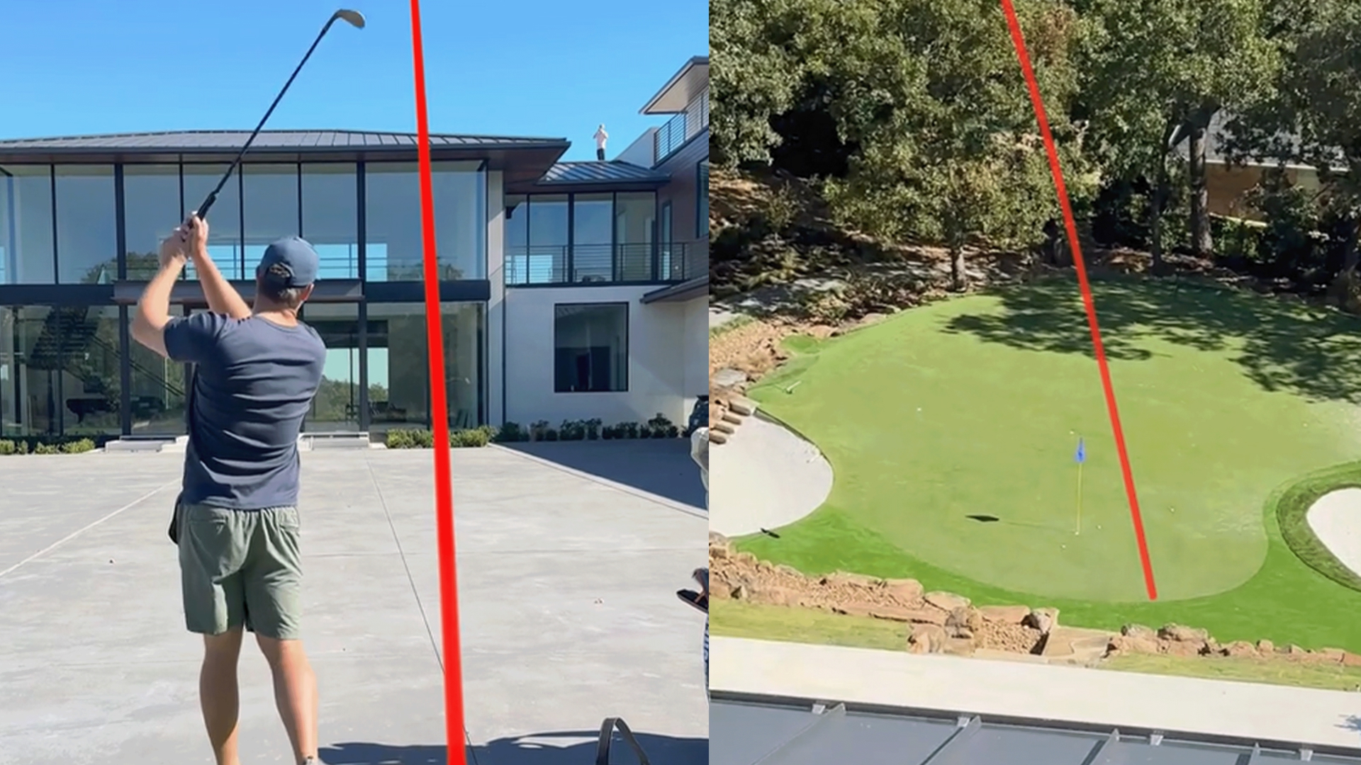 Bryson DeChambeau attempts hole-in-one at North Texas mansion | wfaa.com