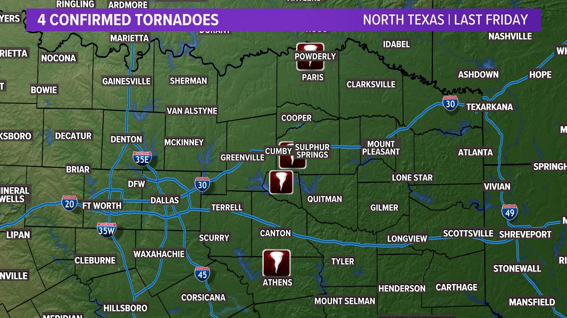 North Texas tornadoes: What we know about each one Friday | wfaa.com