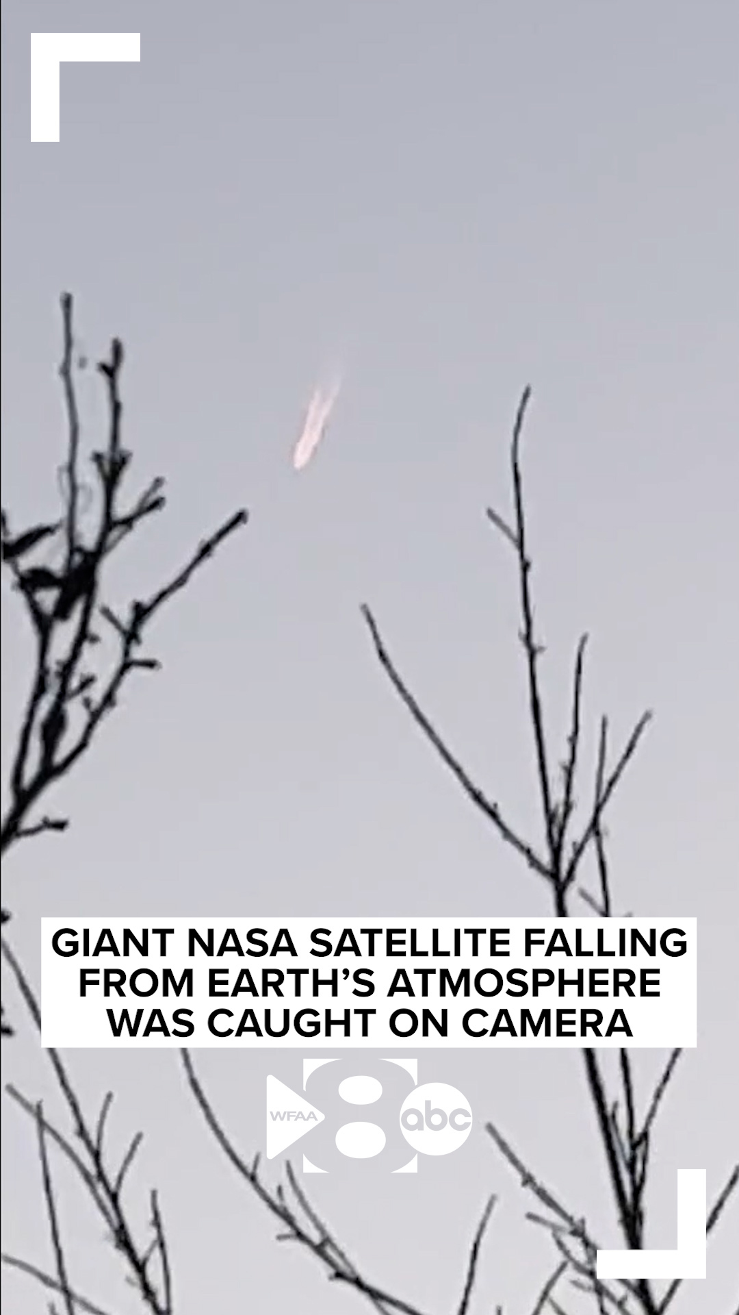Giant NASA satellite falling from Earth's atmosphere was caught on ...