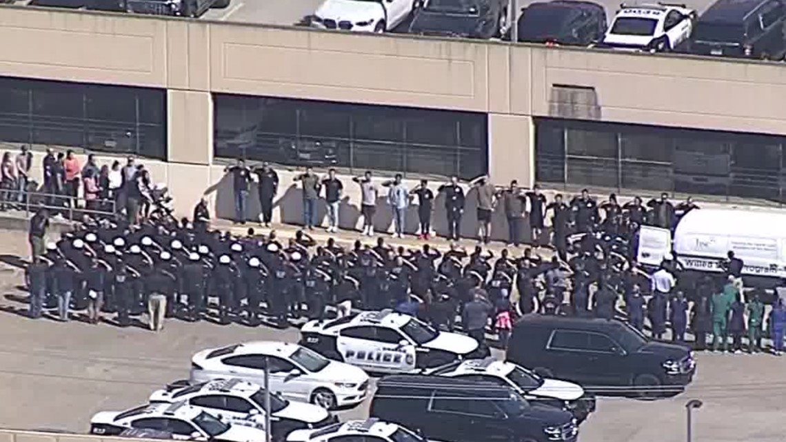 Police departments show support to Dallas officer killed in crash ...